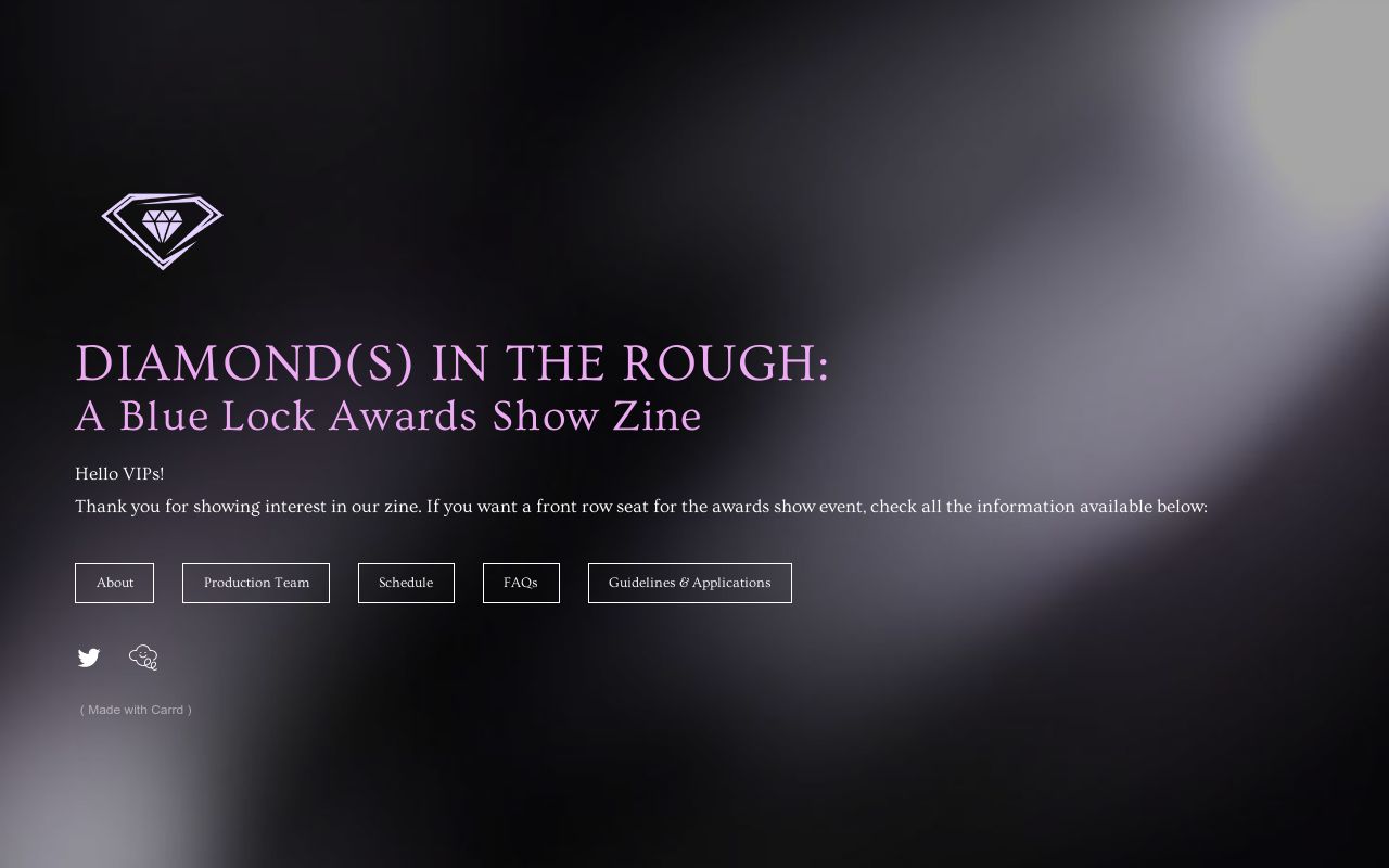 Diamonds in the Rough: A Bllk Awards Show Zine